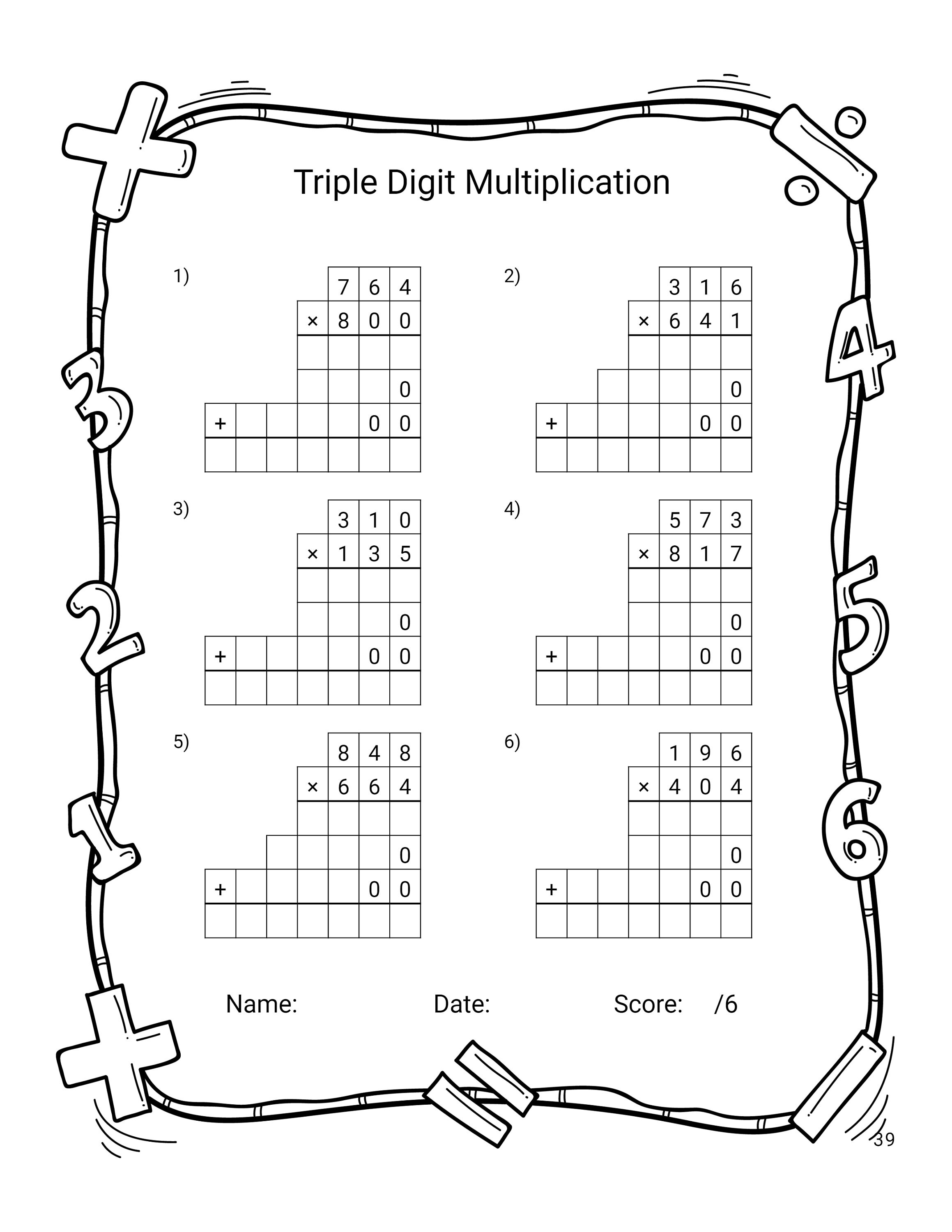 Step Multiplication Math Practice Worksheets Double And Triple Digit step-multiplication-math-practice-worksheets-double-and-triple-digit