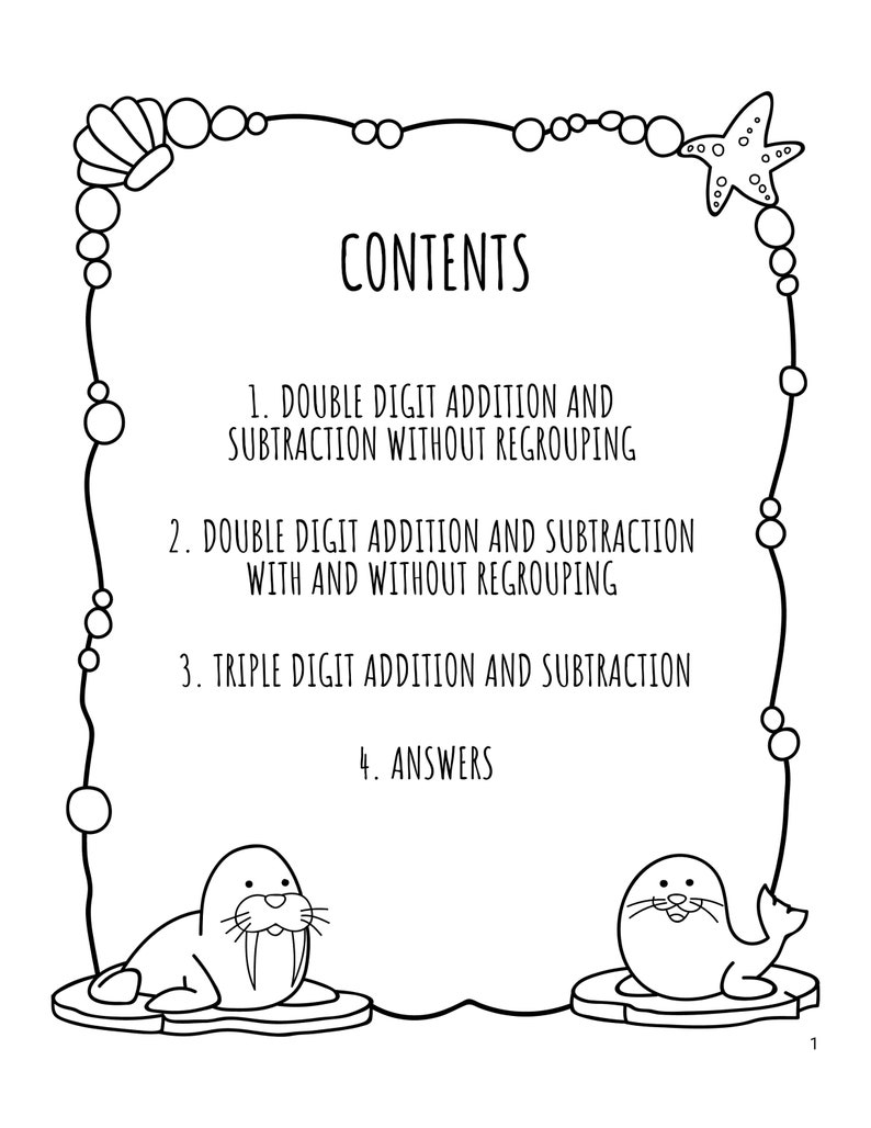 Addition and Subtraction Worksheets for Kids Grades 1-3 - Etsy