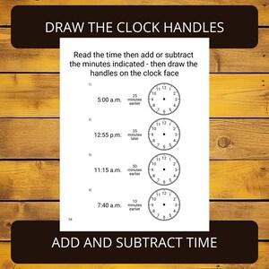 Time Addition and Subtraction Worksheets | Homeschool Printable ...