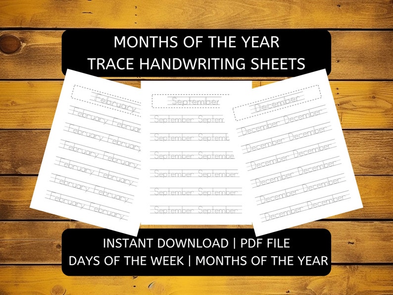 Days of the Week and Months of the Year Preschool and Kindergarten ...