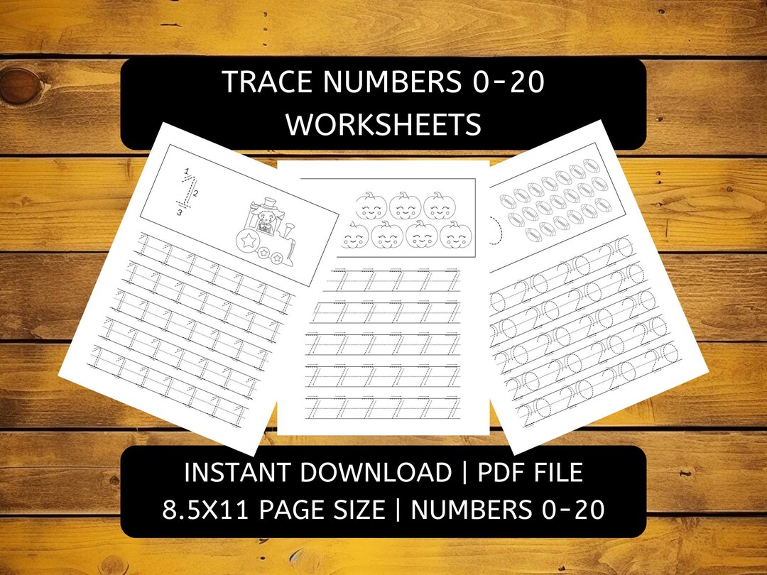 Handwriting Practice | Number Tracing Worksheets 0-20 | Color and Count ...