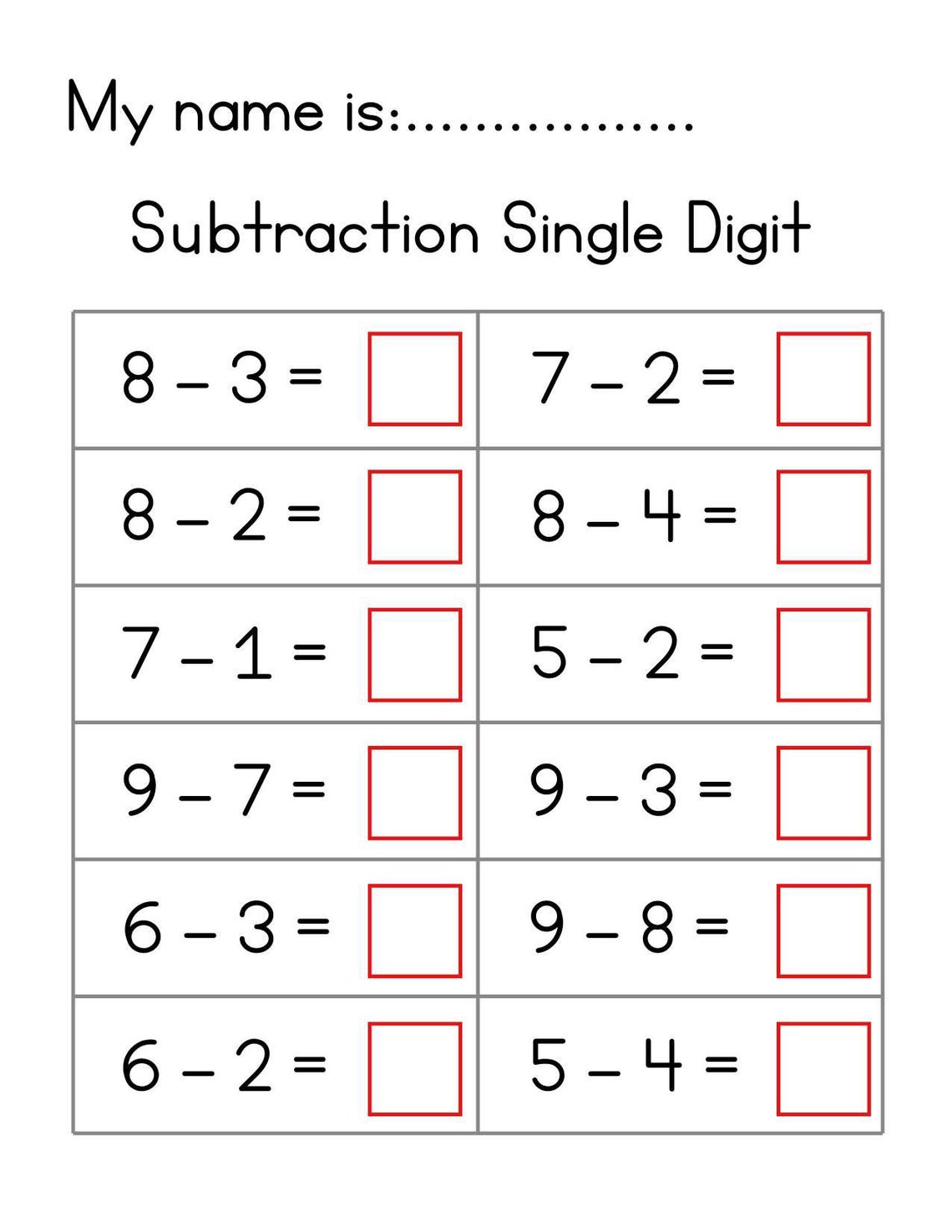 Addition and Subtraction Worksheets Zero to Twenty Kindergarten Math ...