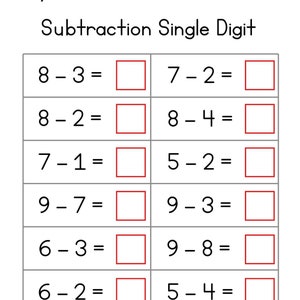 Addition and Subtraction Worksheets Zero to Twenty Kindergarten Math ...
