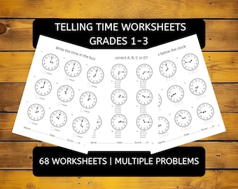 Telling Time Worksheets Grades 2-3 - Etsy