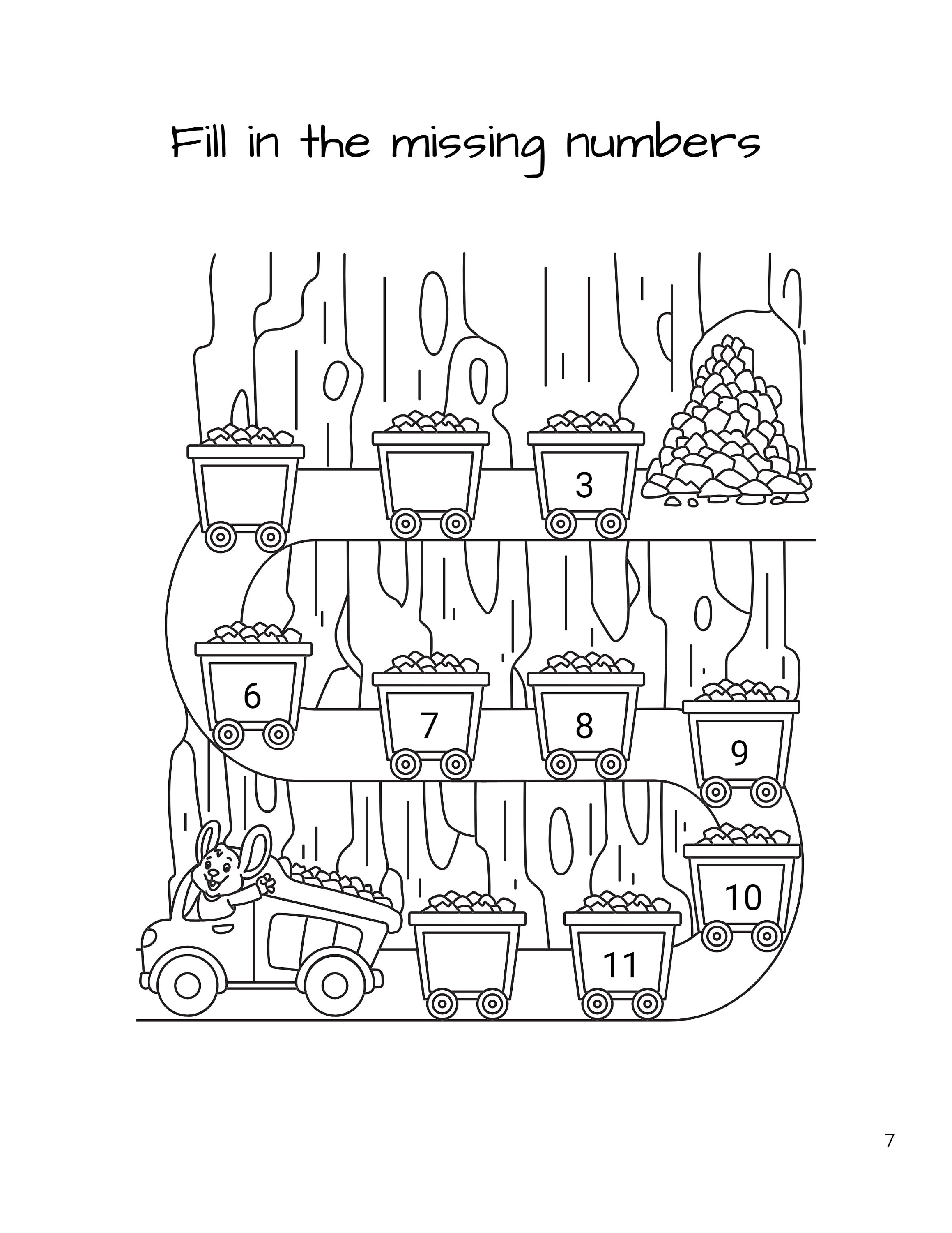 Count and Color Missing Number Worksheets for Preschool and ...