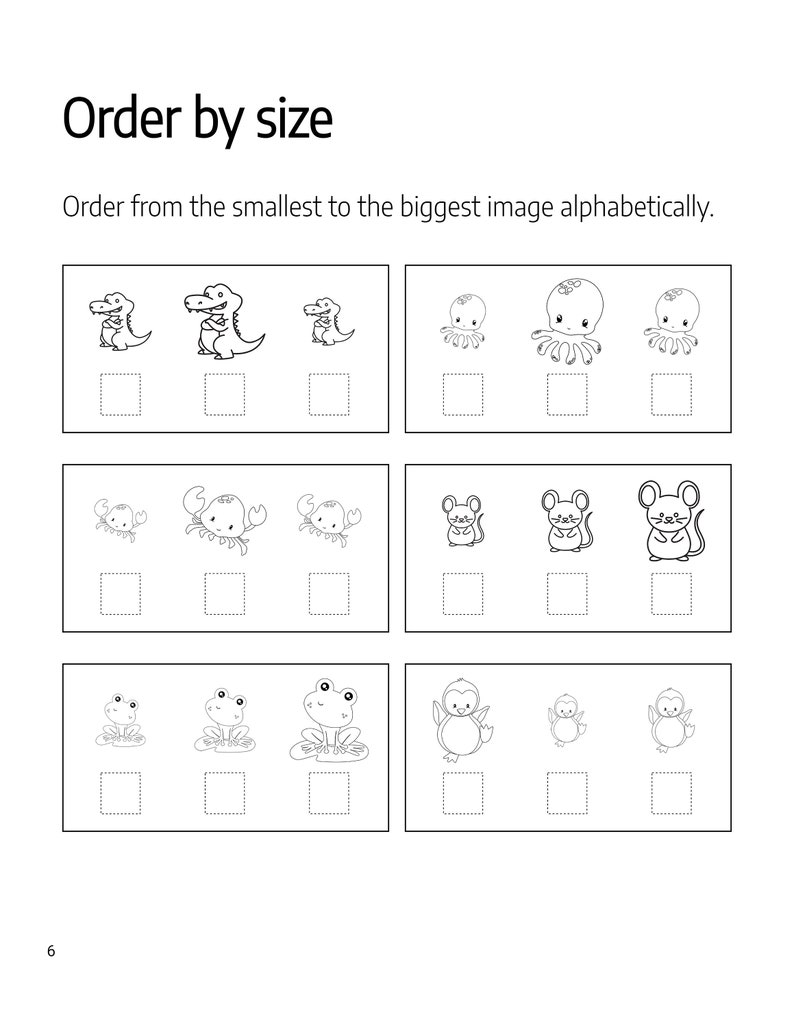 Measurement Worksheets Preschool Relative Size of Objects - Etsy