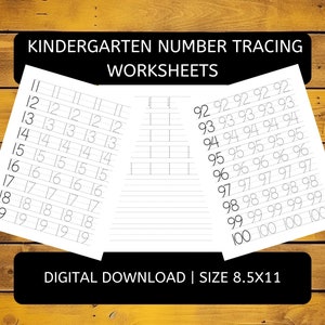 Print Handwriting Numbers 1-100 | Kindergarten Age and Up - Etsy