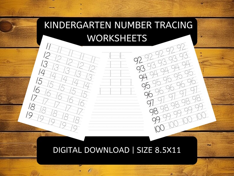 Print Handwriting Numbers 1-100 | Kindergarten Age and Up - Etsy