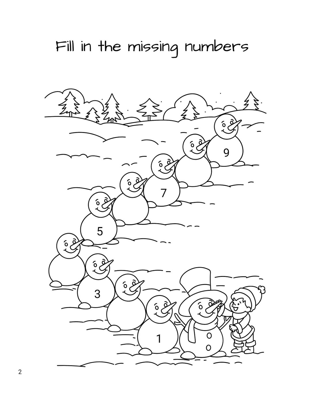 Count and Color Missing Number Worksheets for Preschool and ...