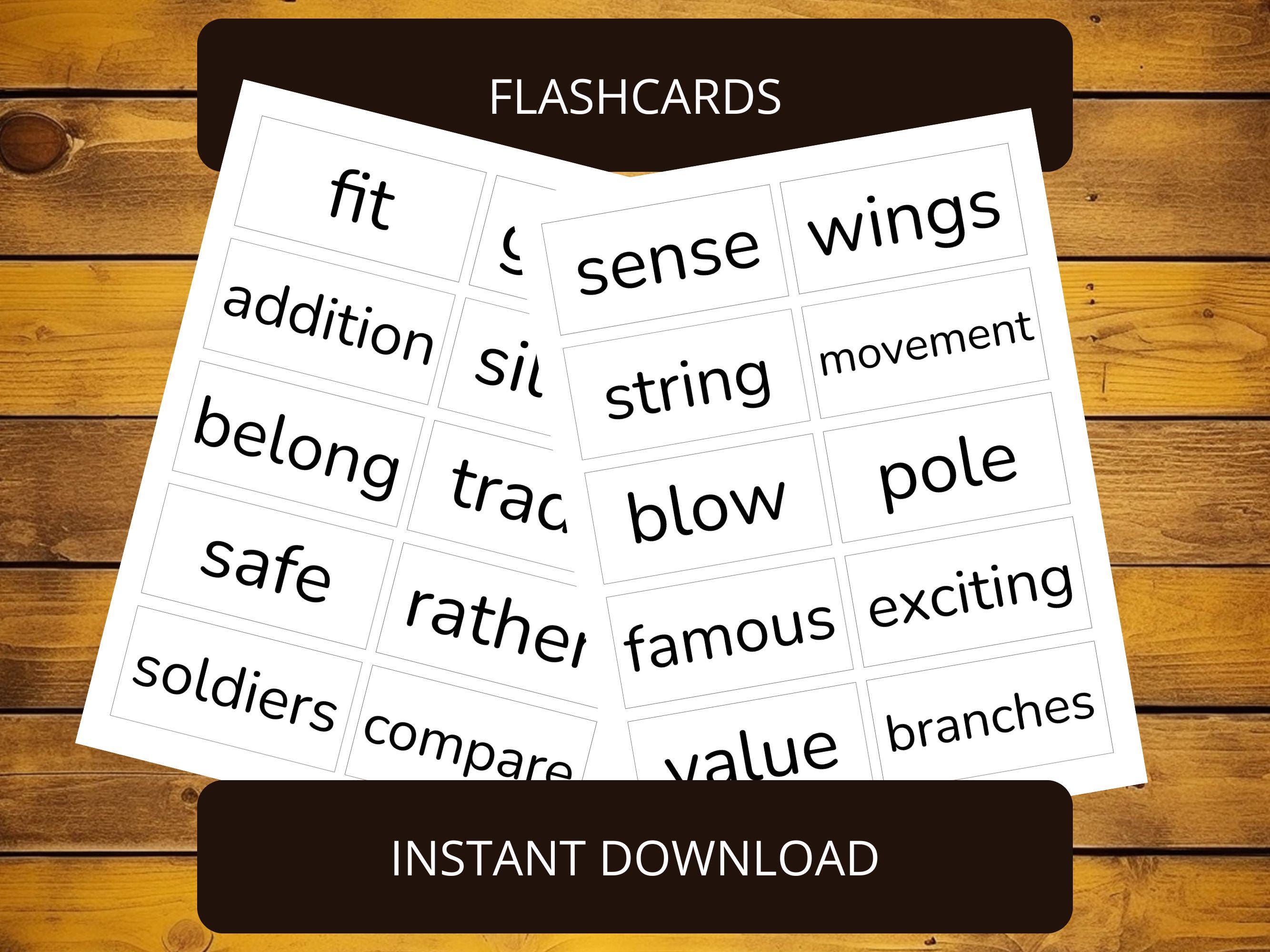 Fry Sight Words Flashcards Printable Ninth Hundred | High Frequency ...