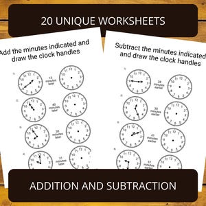 Time Addition and Subtraction Worksheets | Homeschool Printable ...