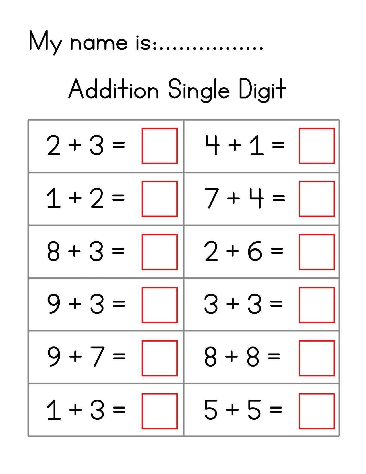 Addition and Subtraction Worksheets Zero to Twenty Kindergarten Math ...