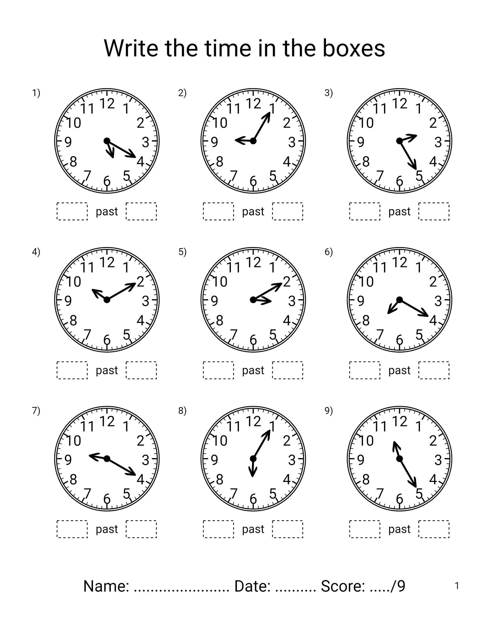 Telling Time Worksheets Grades 2-3 - Etsy