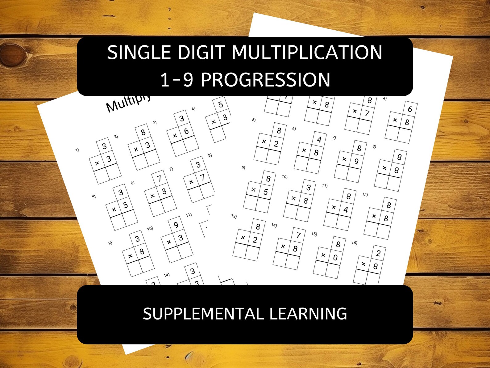 Single Digit Multiplication Workbook | Math Practice Grades 2-3 - Etsy