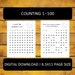 Printable Missing Number Counting Worksheets Numbers 1-100 for ...