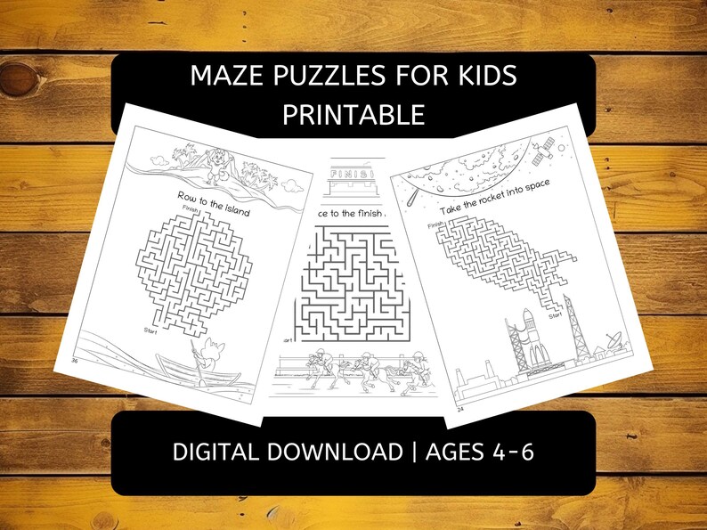 Mazes for Kids Ages 4-6 - Etsy