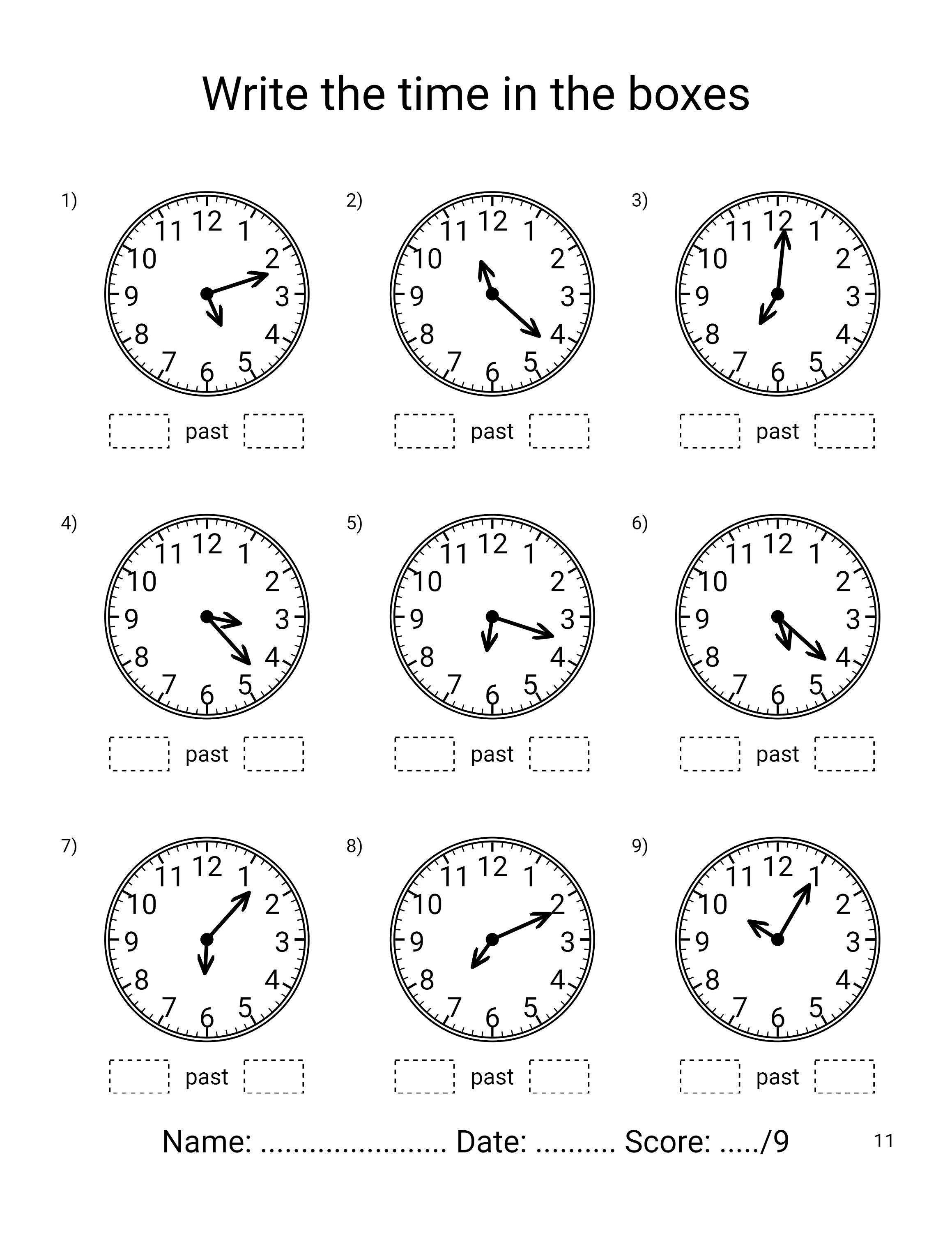 Telling Time Worksheets Grades 2-3 - Etsy