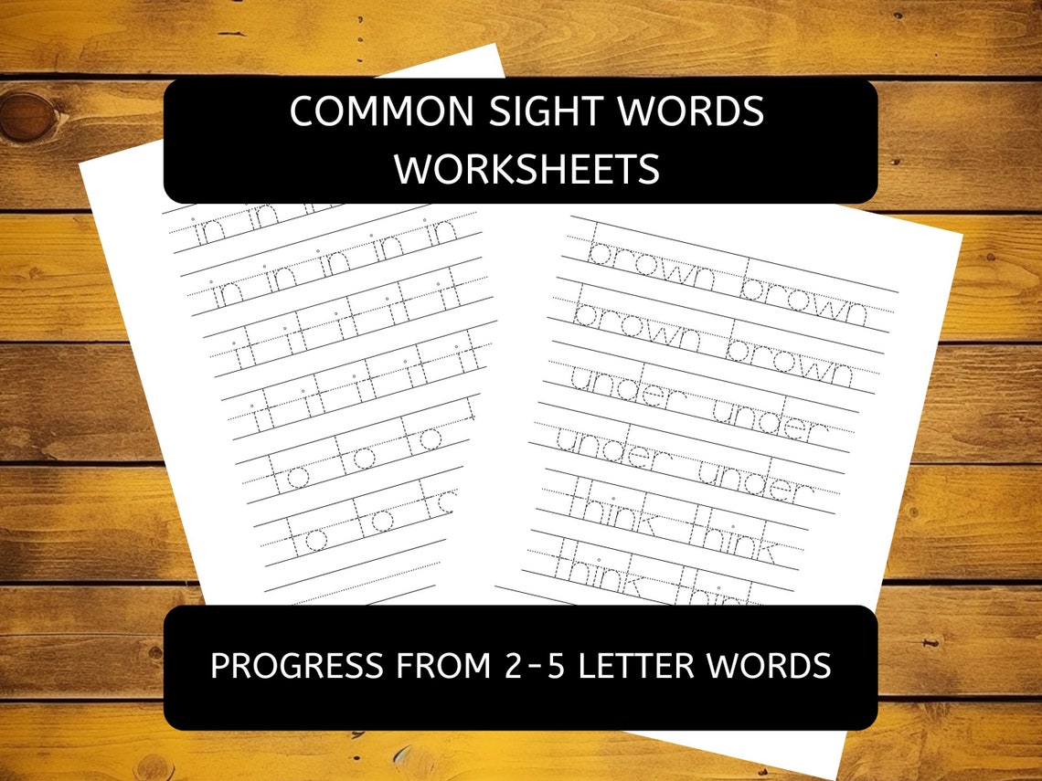 Print Handwriting the Alphabet and Sight Words Kindergarten Kids - Etsy