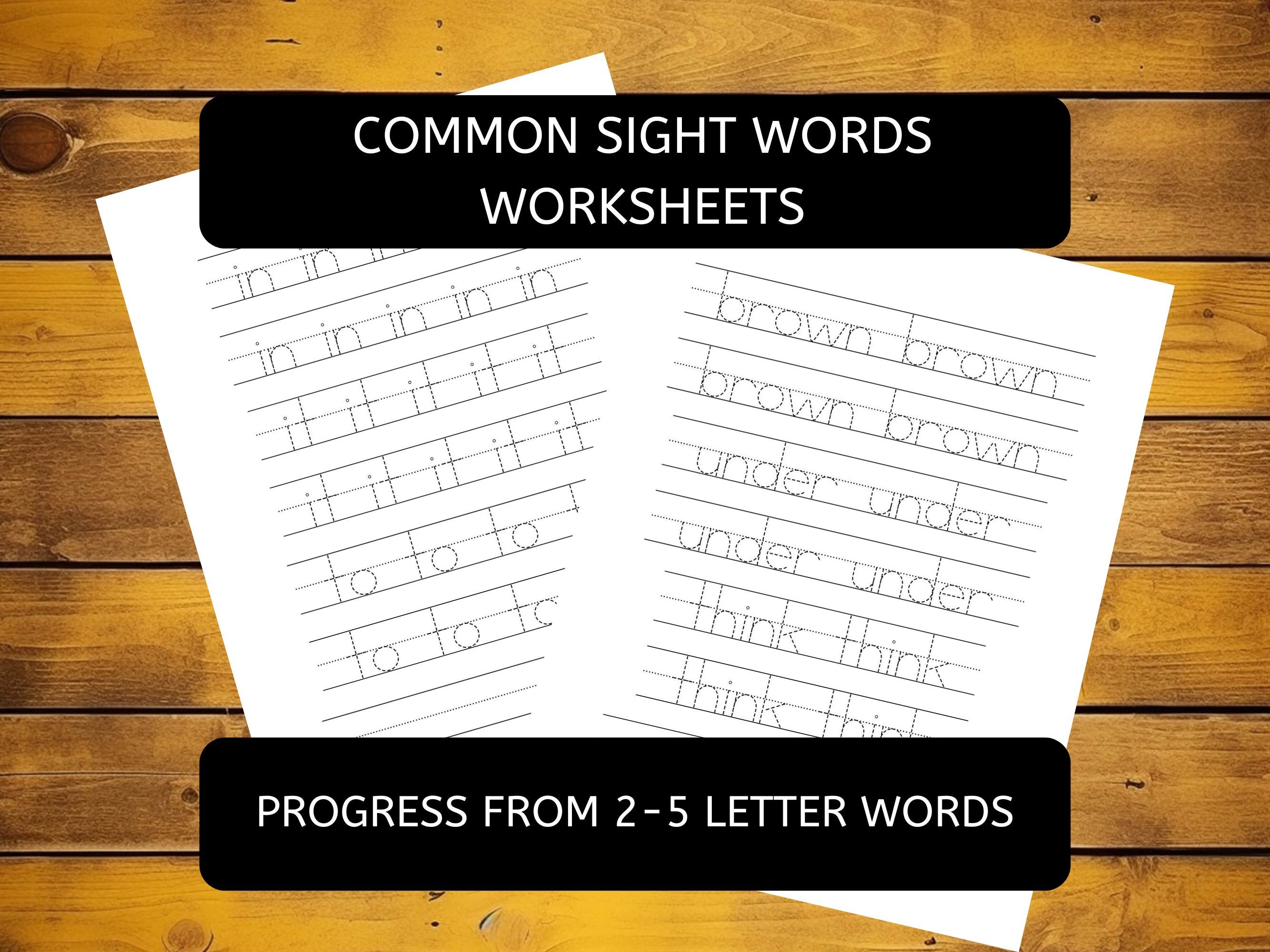 Print Handwriting the Alphabet and Sight Words Kindergarten Kids - Etsy