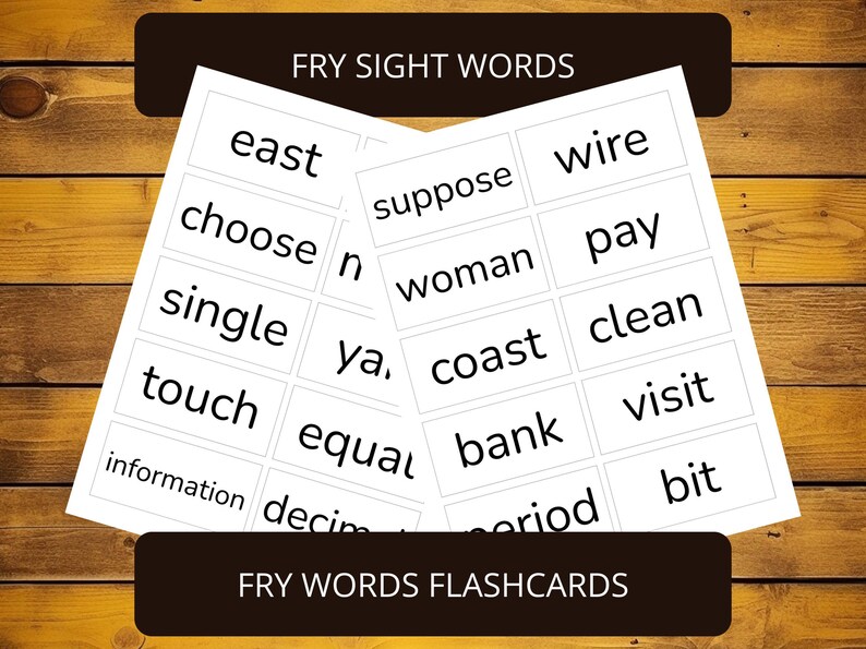 Fry Sight Words Flashcards Printable Eighth Hundred | High Frequency ...