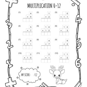 40 Printable Math Worksheets Multiplication and Division - Etsy