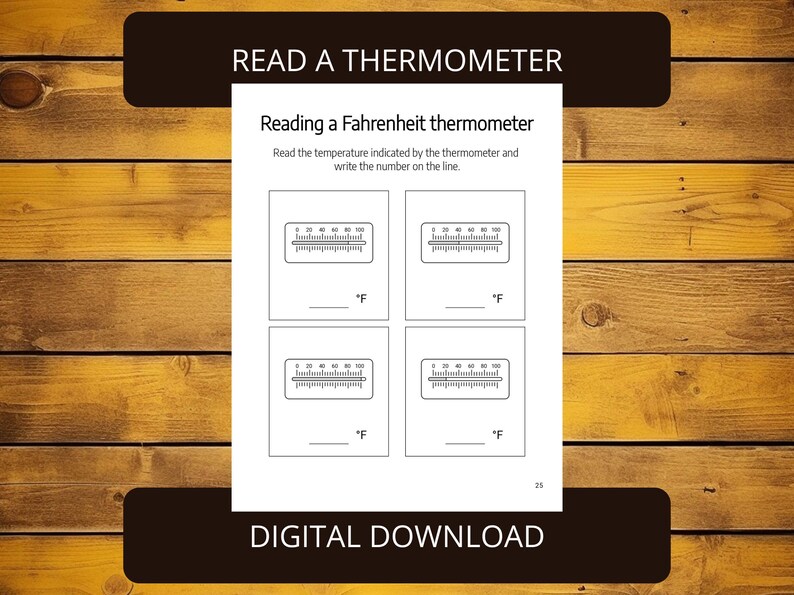 Printable Read a Thermometer Temperature Worksheets | Celsius and ...
