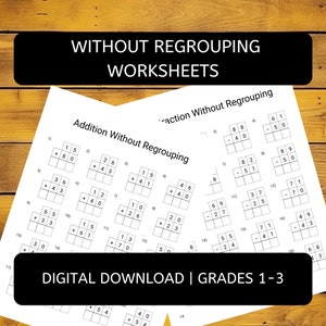 60 Double Digit Addition and Subtraction Worksheets With and Without ...