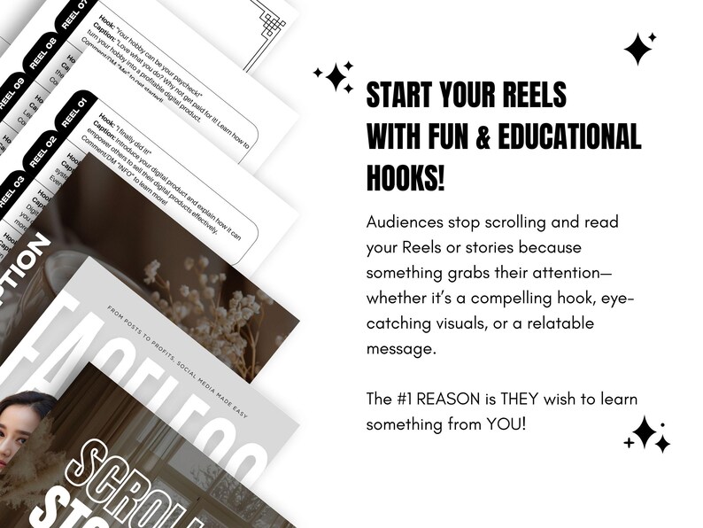 Instagram Reel Hooks and Captions Done for You Scroll Stopping Hooks ...