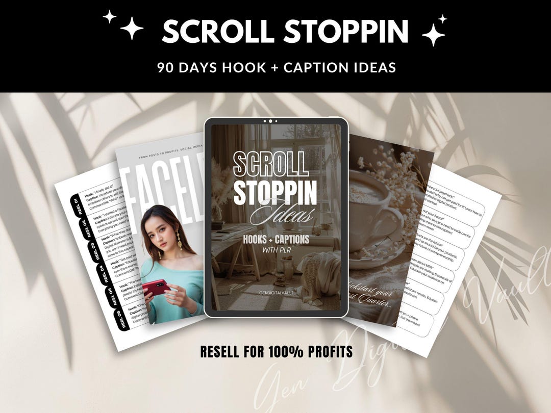 Instagram Reel Hooks and Captions Done for You Scroll Stopping Hooks Canva Template Digital ...