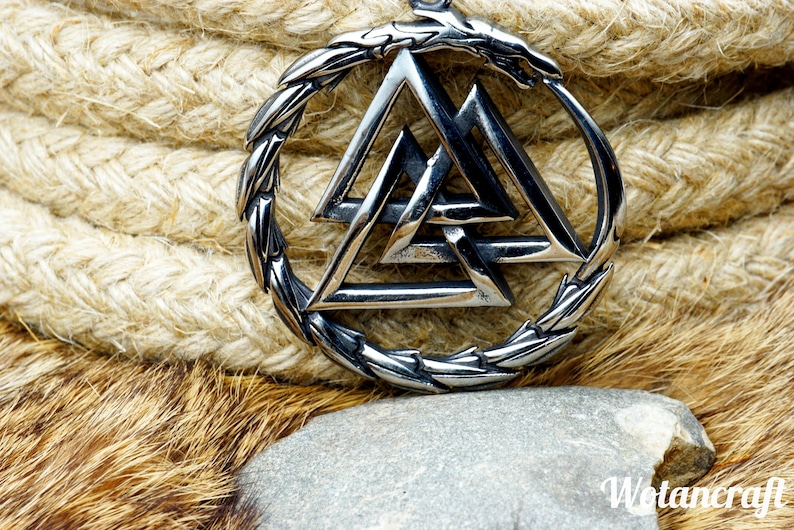 Viking Necklace - Valknut - Jormungandr - Pendant - Amulet - Jormungand ...