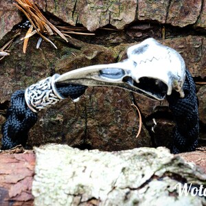 Raven Skull Bracelet, Viking Jewelry, Armlet, Wrist Band, Circlet ...