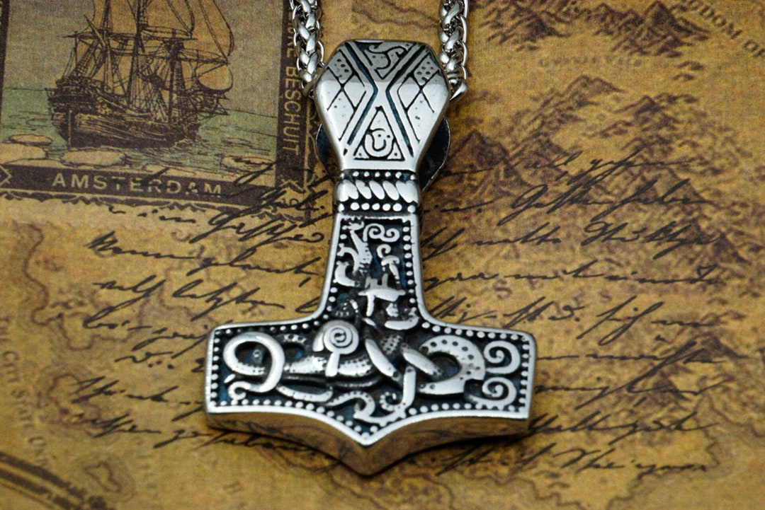 Thor Hammer Necklace, Mjolnir Pendant, Mjolnir Necklace, Pagan Jewelry ...