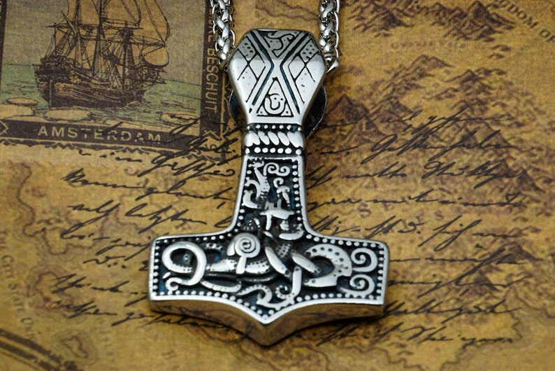 Thor Hammer Necklace, Mjolnir Pendant, Mjolnir Necklace, Pagan Jewelry ...
