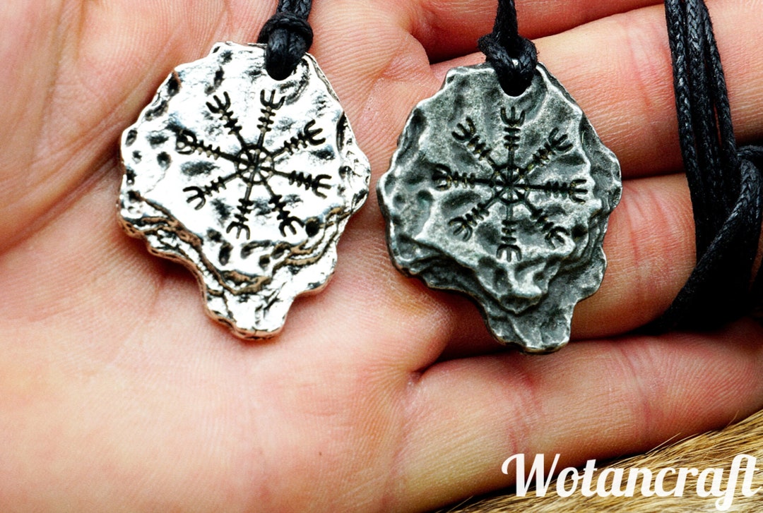 Viking Necklace, Hand Forged, Vegvisir, Nordic, Amulet, Pendant, Norse ...