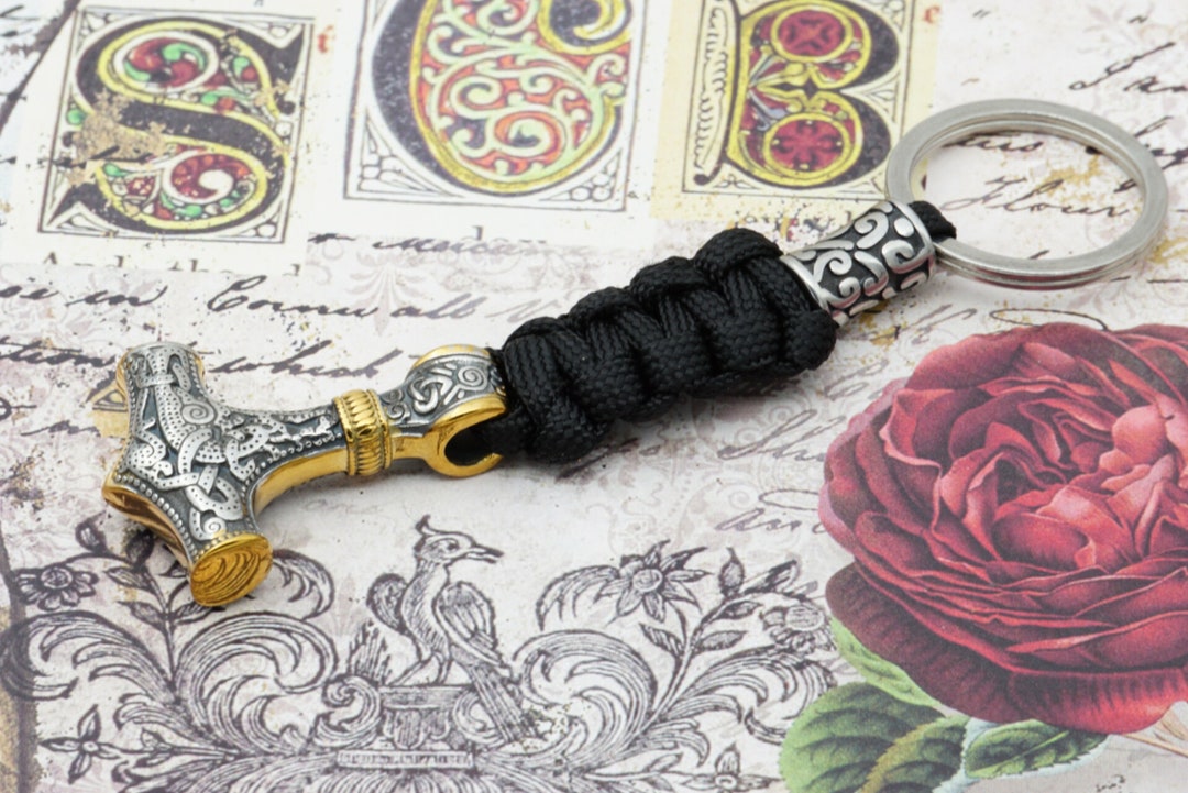 Mjolnir Key Chain - Thor's Hammer Key Hanger - Nordic Key Chain - the ...