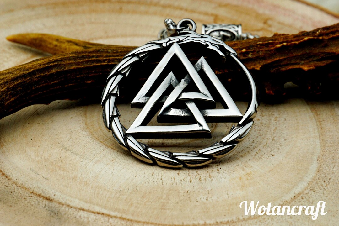 Viking Necklace - Valknut - Jormungandr - Pendant - Amulet - Jormungand ...