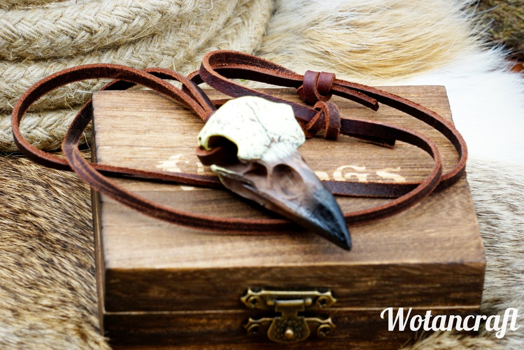 Raven Skull Necklace - Odin's Ravens Pendant - Wicca Jewelry/nordic ...