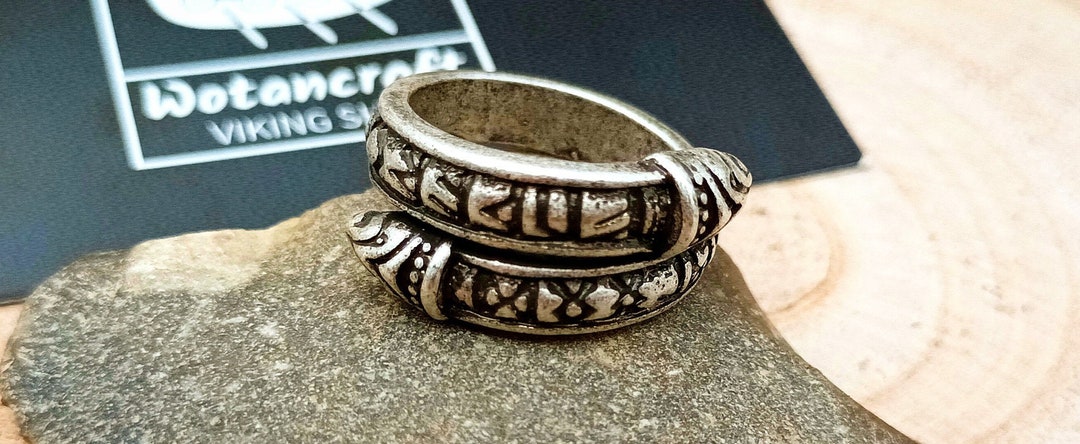 Adjustable World Serpent Ring - Jormungandr Midgard Serpent Ring ...