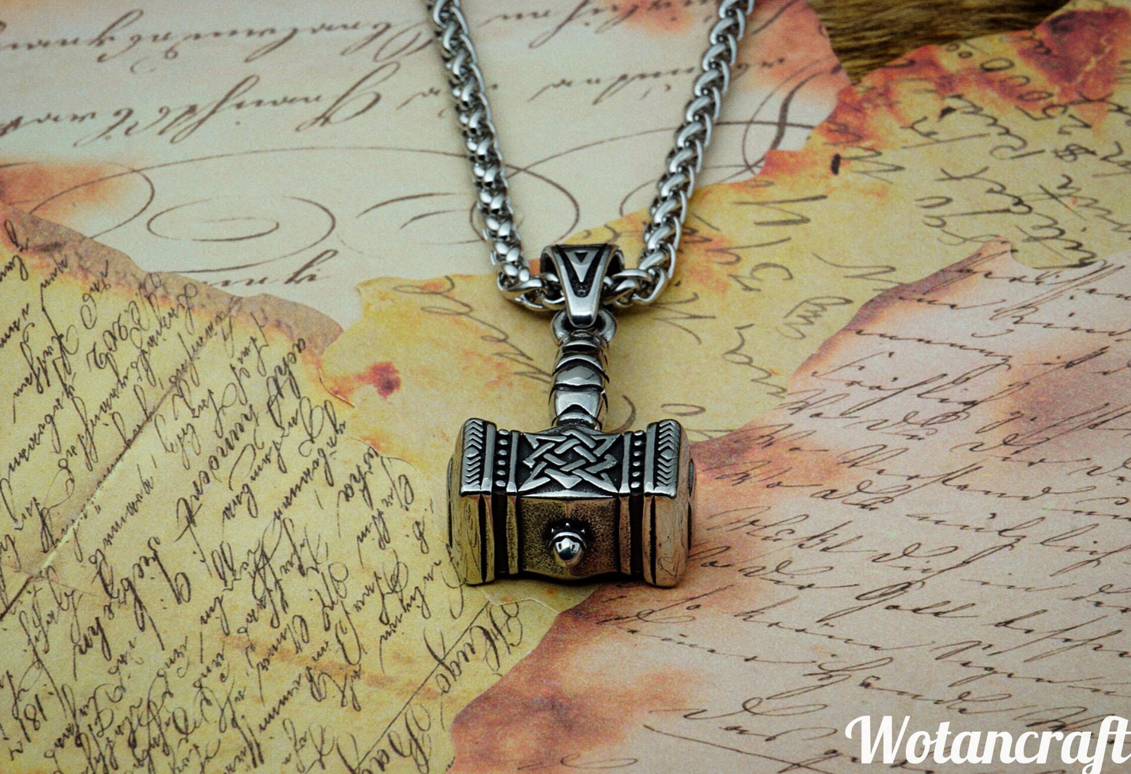 Viking Necklace - Thor Hammer - Mjolnir Pendant - Nordic Pendant ...