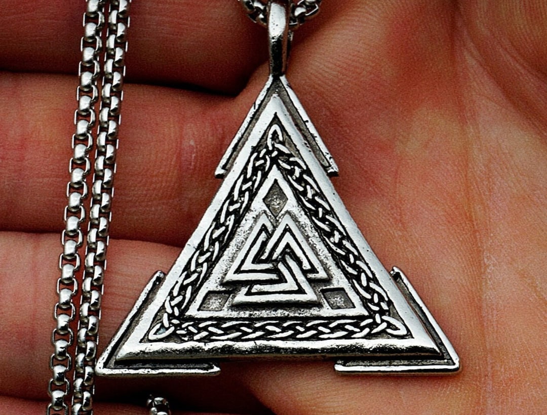 Nordic Valknut Pendant - Norse Amulet, Asatru Jewelry, Gift for Women ...
