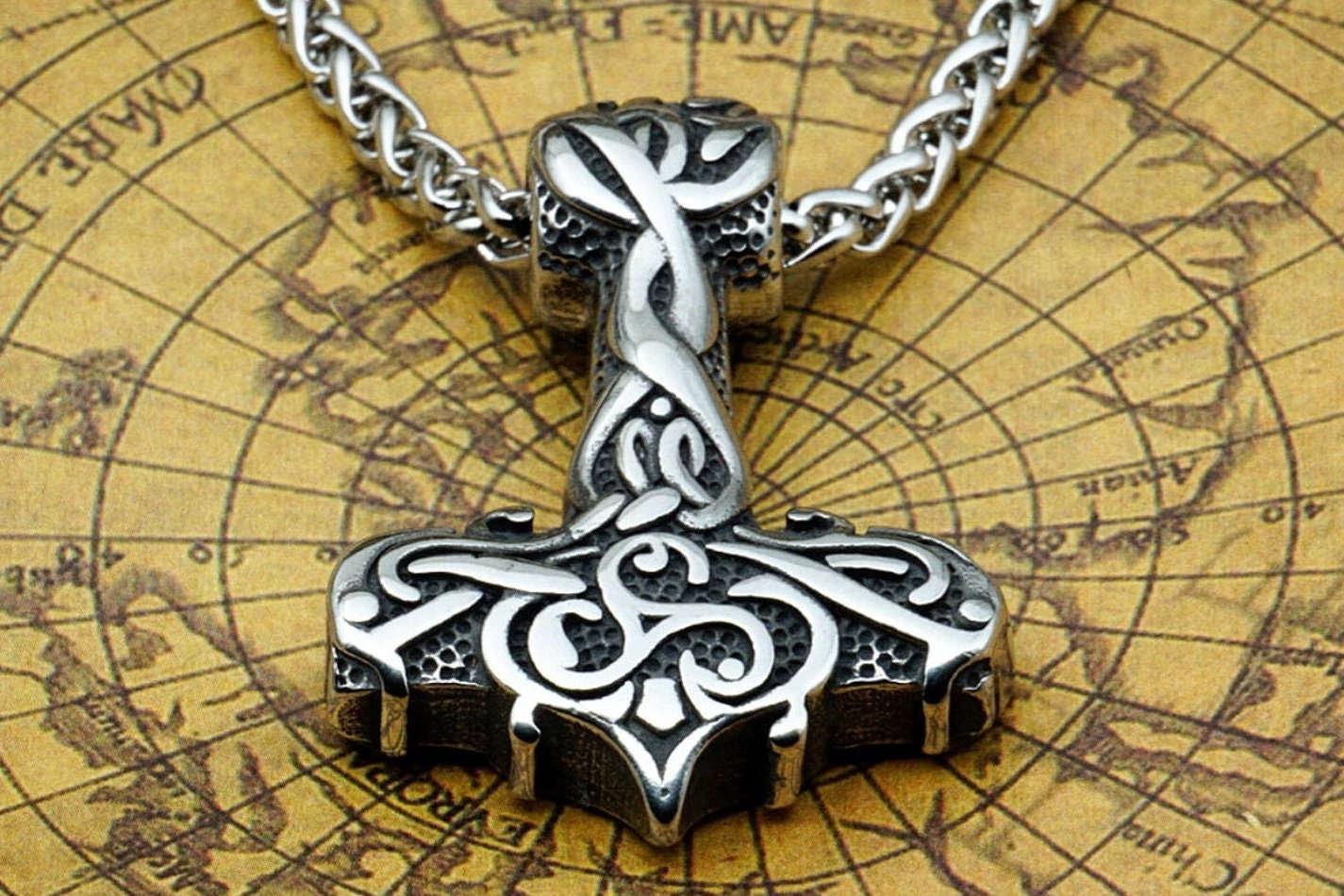 Mjolnir Pendant, Thor Hammer Necklace, Mjolnir Necklace, Pagan Jewelry ...