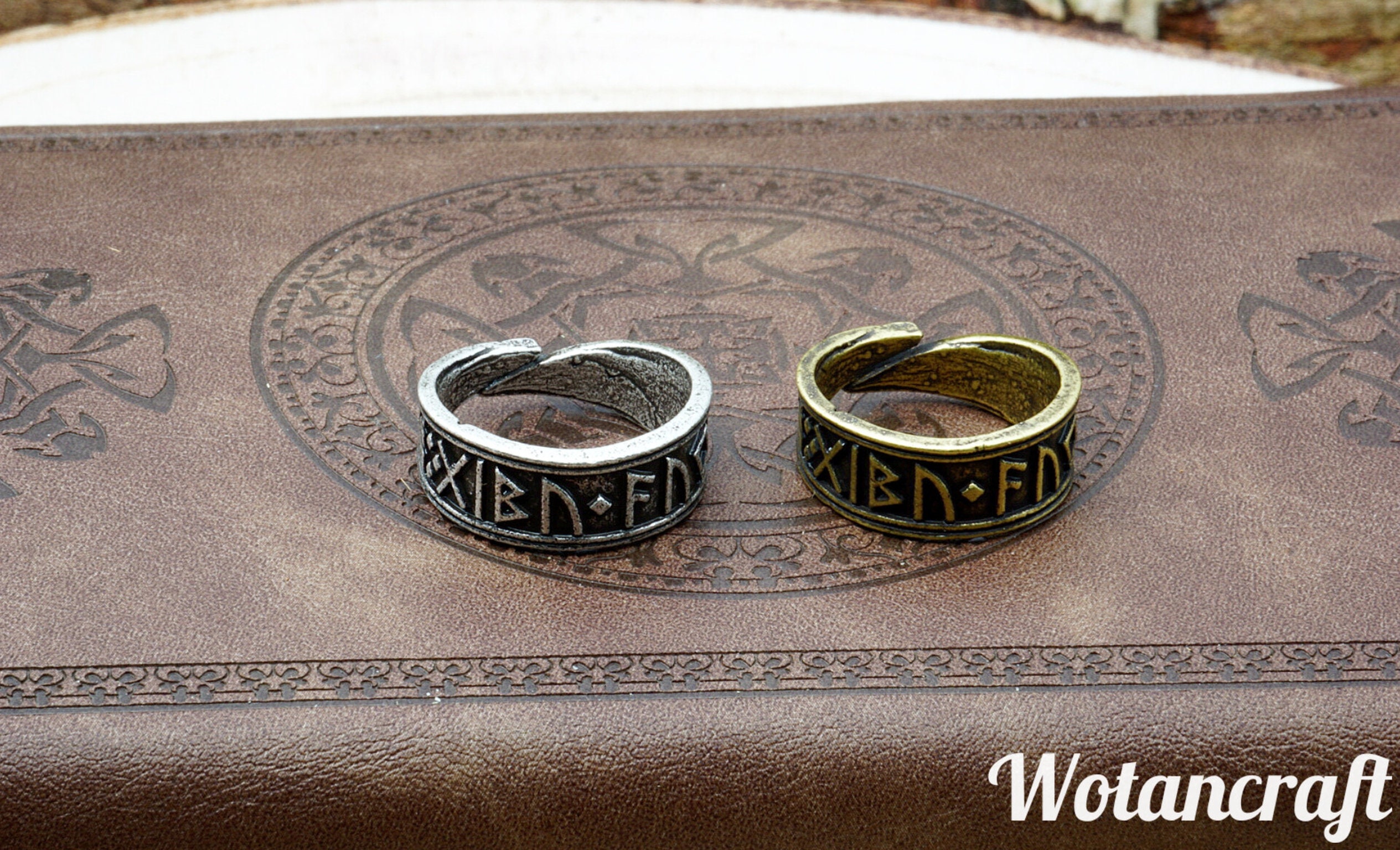 Adjustable Rune Ring Nordic Symbols Viking Jewelry Asatru, Norse ...