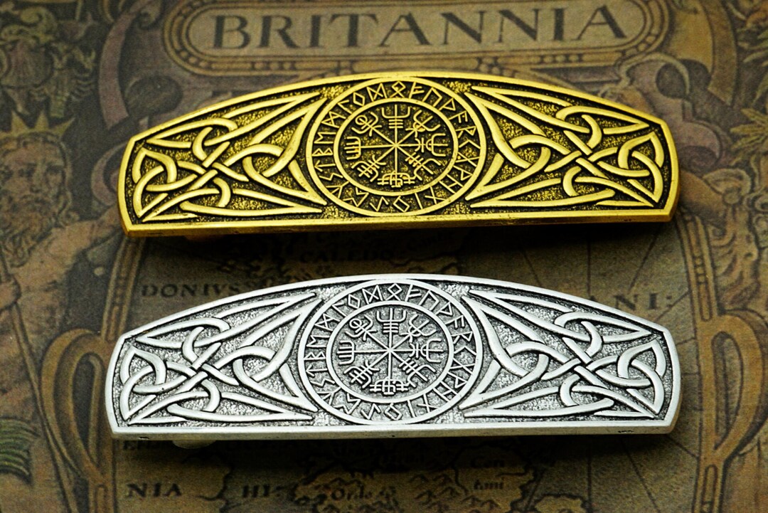 Viking Compass Hair Clip, Vegvisir Hairclip, Pagan Hair Accessoires ...