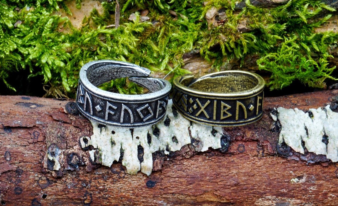 Adjustable Rune Ring - Nordic Symbols - Viking Jewelry - Asatru, Norse ...