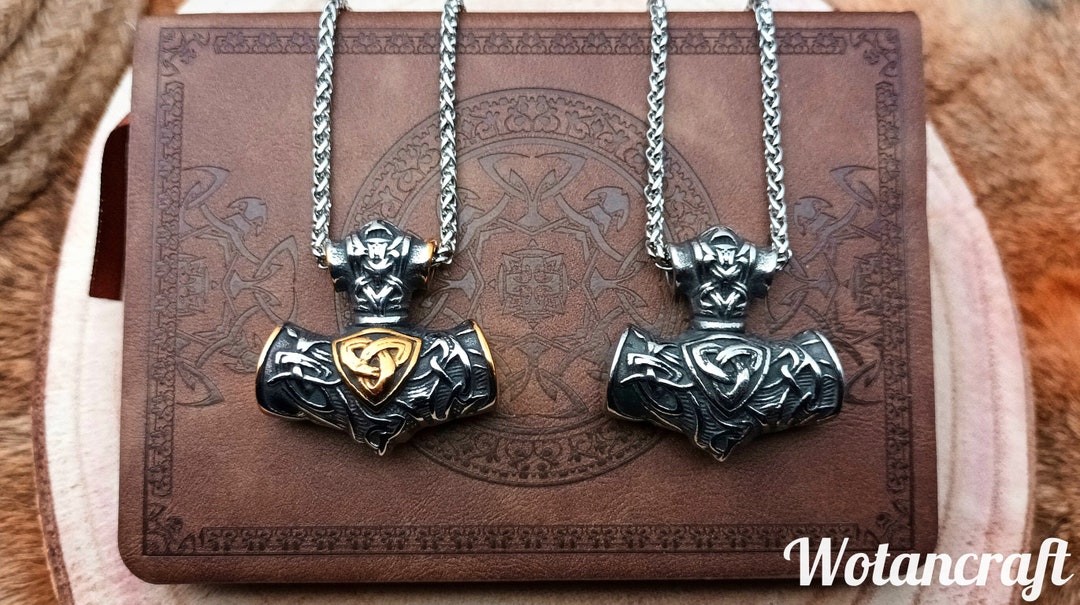 Thor's Hammer Necklace - Heavy Mjolnir Pendant - Thor Hammer - Viking ...