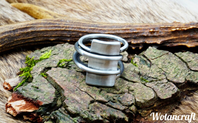 Viking Ring Viking Shield Band Handmade Ring/asatru/nordic Paganism ...