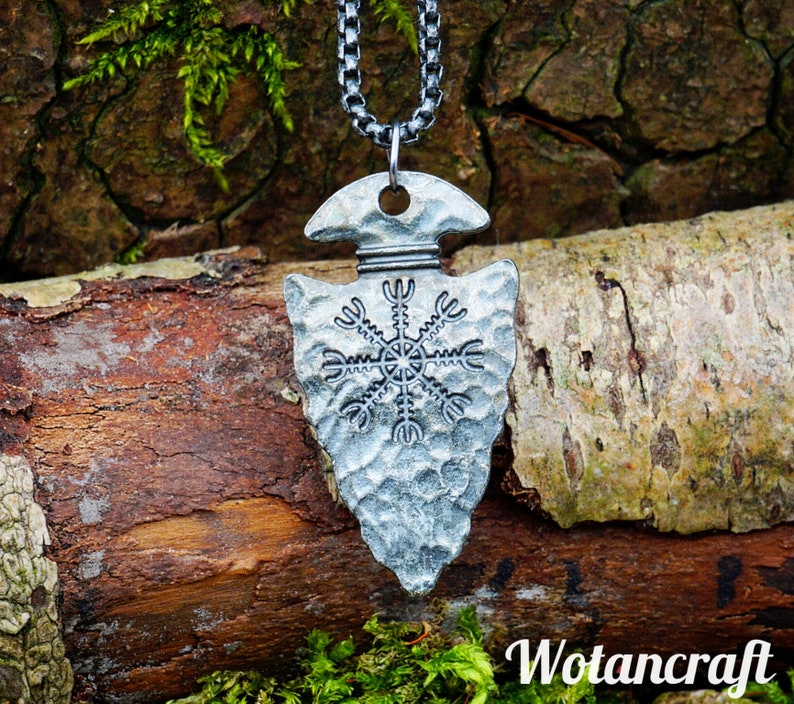 Hand-forged Viking Gungnir Spear Necklace With Vegvisir - Etsy