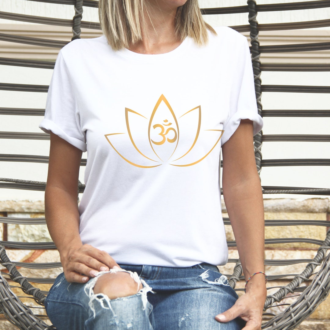 Lotus Flower Shirt, Om Shirt, Lotus Shirt, Minimalist Tee Shirt, Lotus ...