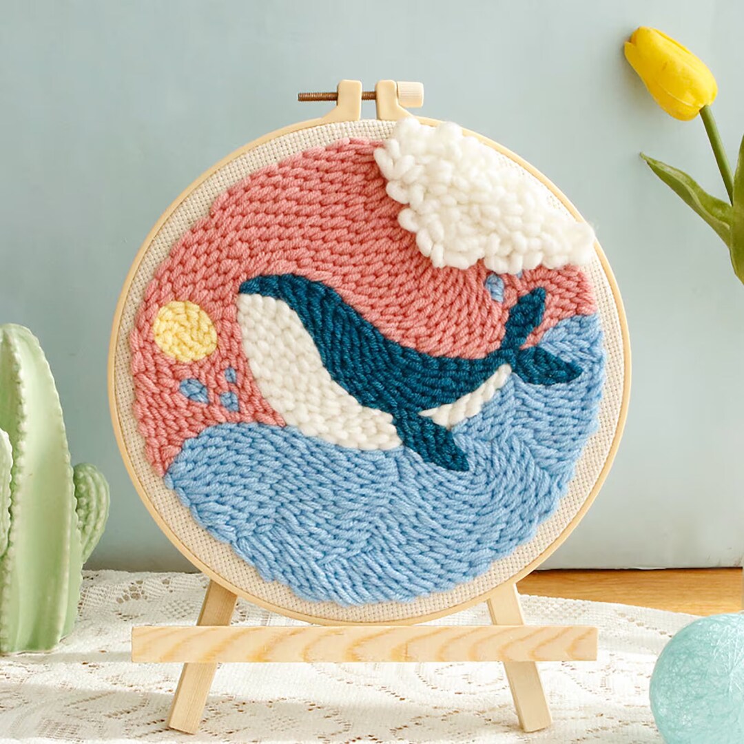 Punch Needle Kits Beginner Punch Needle Embroidery Starter Kit With Adjustable Punch Needle - Etsy