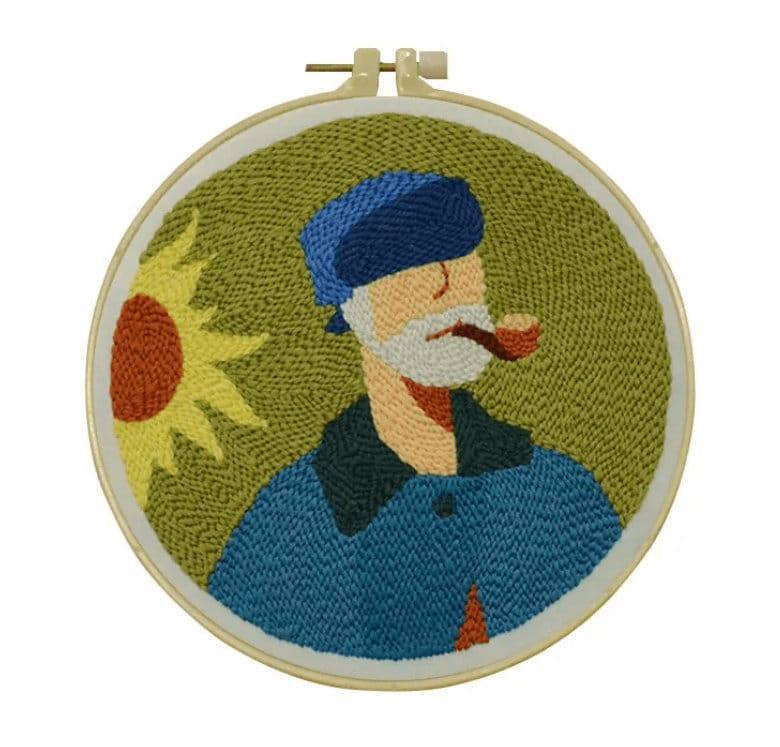 Van Gogh Starry Night Punch Needle Embroidery Starter Kits DIY Punch ...